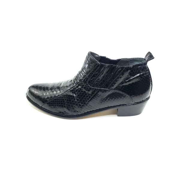 Stacy Adams | Shoes | Stacy Adams Sandoval Ankle Boots Snakeskin Black ...